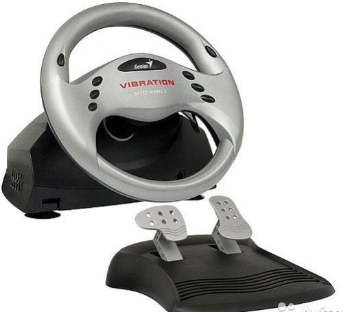 VOLANTE GENIUS SPEED WHEEL 3 VIBRATION USB PARA PC - La Casa de la Notebook
