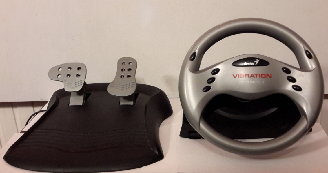 VOLANTE GENIUS SPEED WHEEL 3 VIBRATION USB PARA PC - La Casa de la Notebook